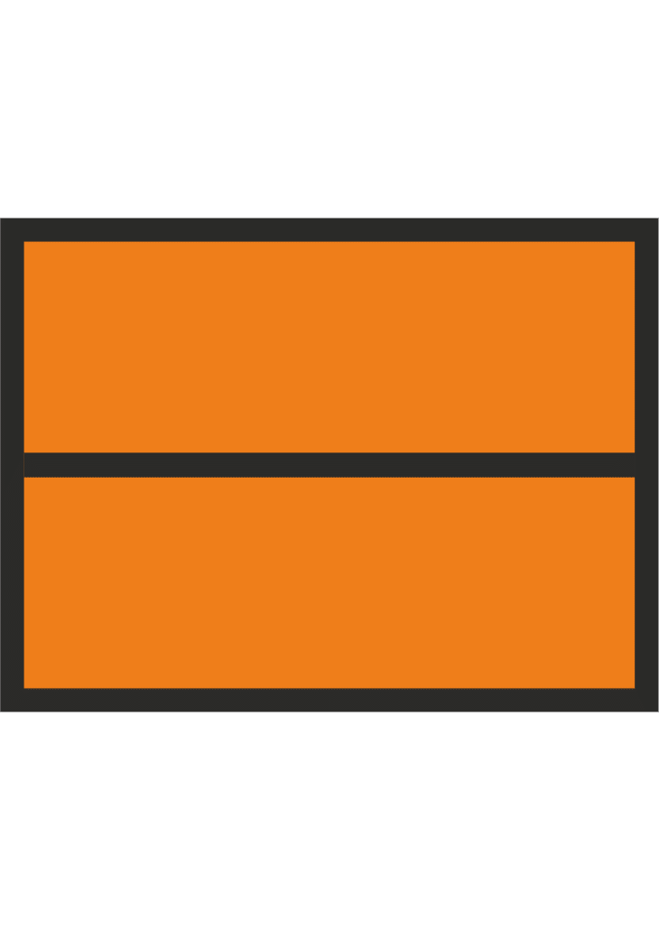 Oranžová tabulka ADR pro označení cisteren – prázdná | KRIŽAN - safetyshop