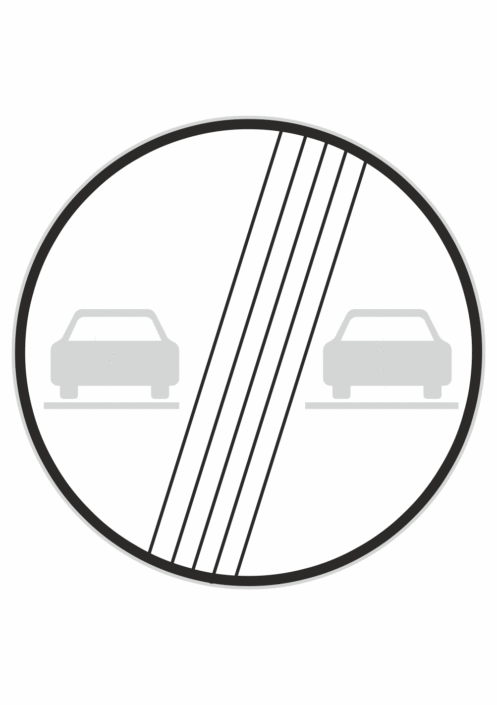 Dopravní značka B21b, Konec zákazu předjíždění | KRIŽAN - safetyshop