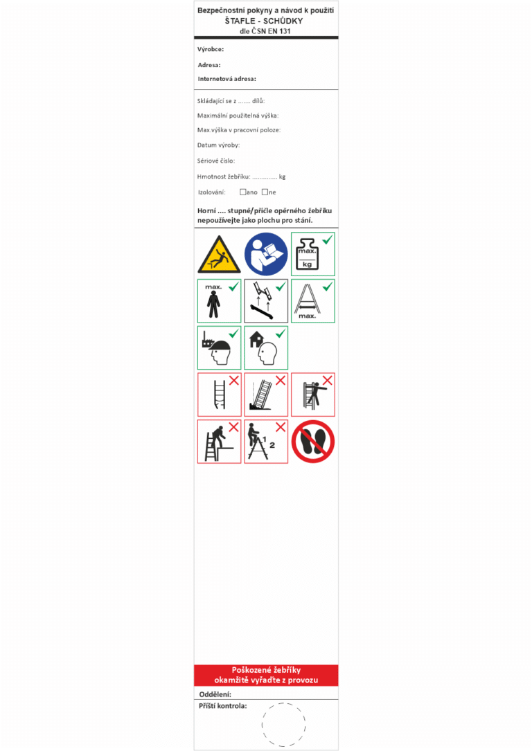 Kontrolní a kalibrační štítky | KRIŽAN - safetyshop