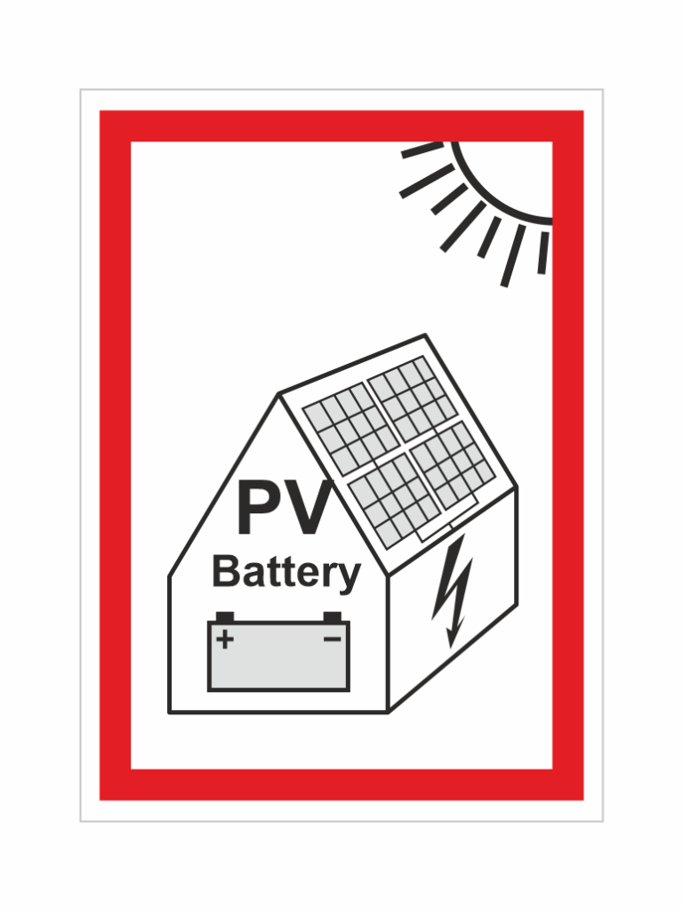PV symbol na fotovoltaiku | KRIŽAN - safetyshop