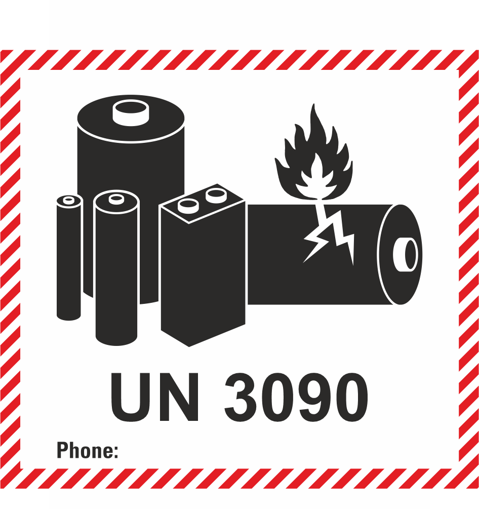 Značka pro lithium kovové baterie – UN 3090 | KRIŽAN - safetyshop